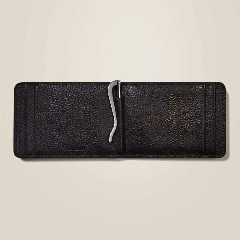 Ariat Bifold Slim Wallet Stacked Logo - Brown Rowdy from Starkey Outdoor